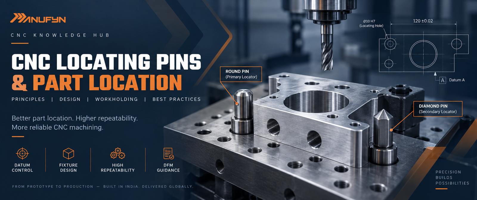 CNC Locating Pins: Part Location, Datums & Fixture Design